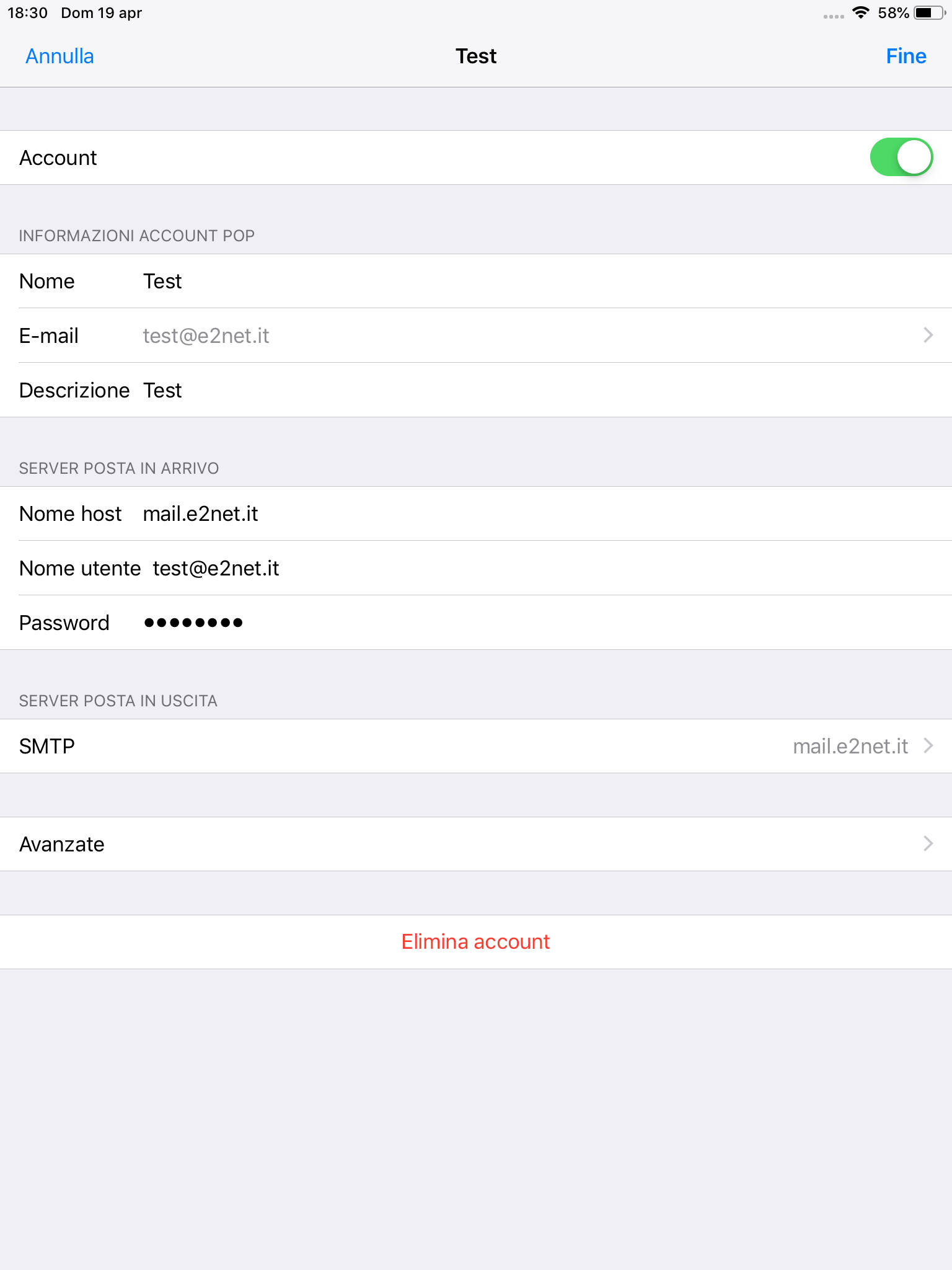 Correzione Configurazione SSL posta iPhone – iPad | E2Net